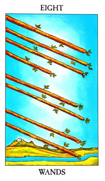 All About The Eight of wands Tarot Card - The Eight of wands Tarot Card ...